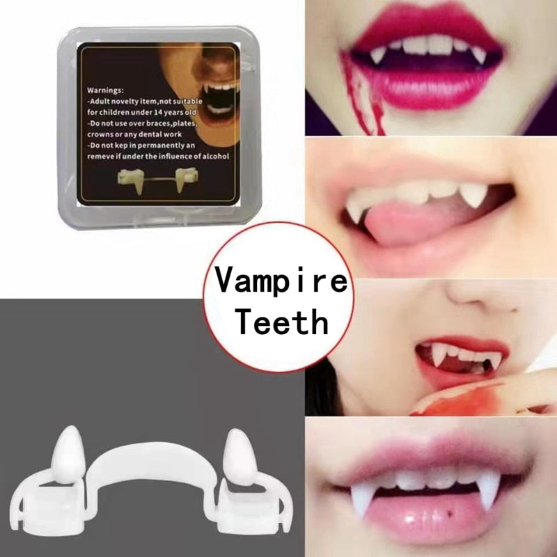 🔥🔥🔥Secret Vampire - Retractable Vampire Fangs-halloween party necklace ...